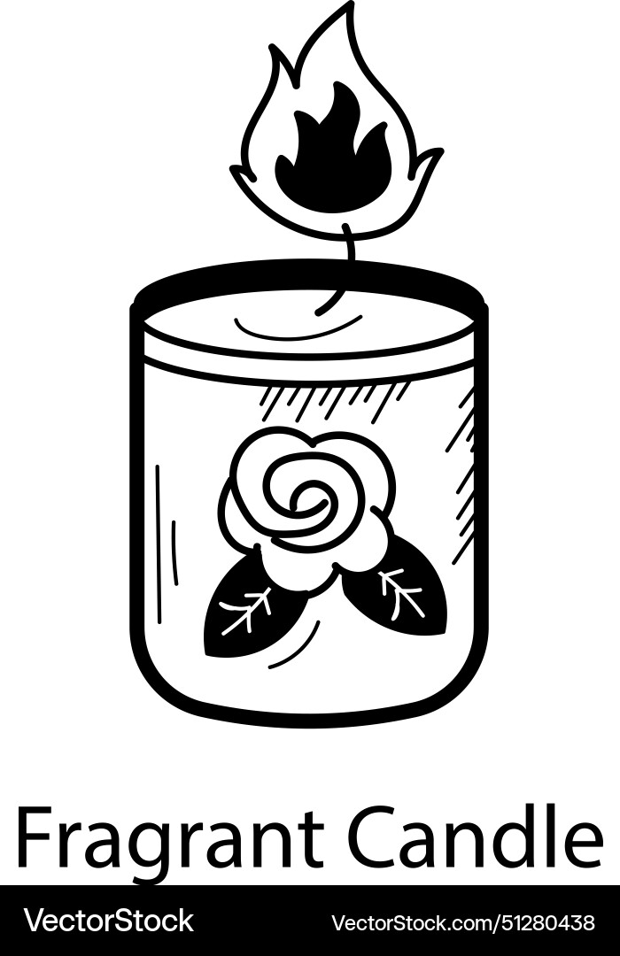 Fragrant candle Royalty Free Vector Image - VectorStock