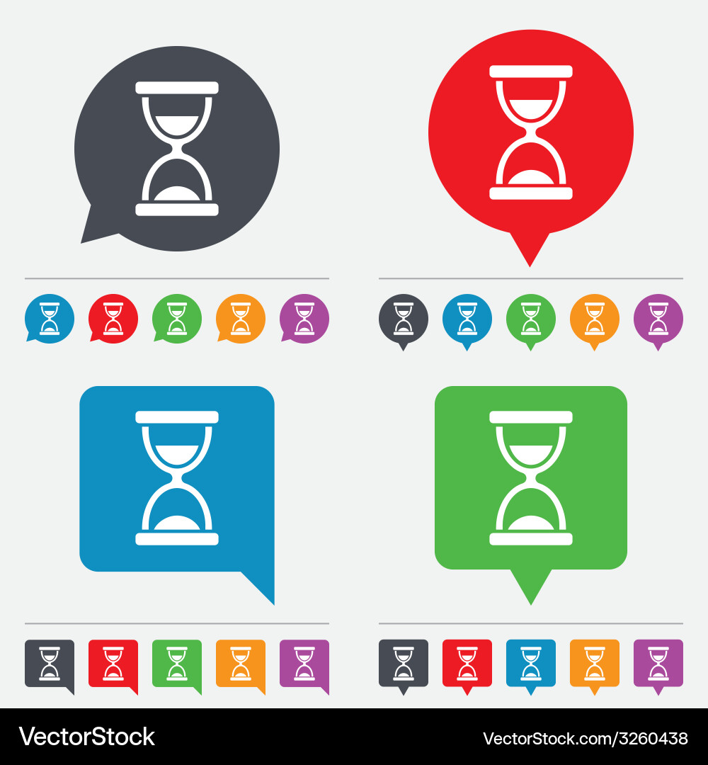Hourglass sign icon sand timer symbol Royalty Free Vector