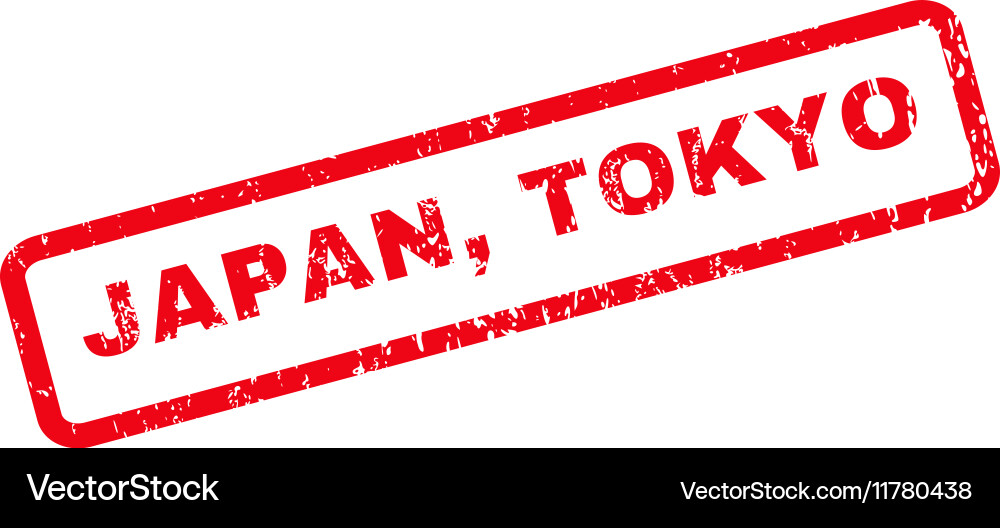 Japan tokyo rubber stamp Royalty Free Vector Image
