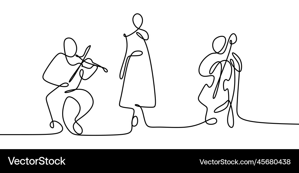 Jazz Concert Line Art Royalty Free Vector Image