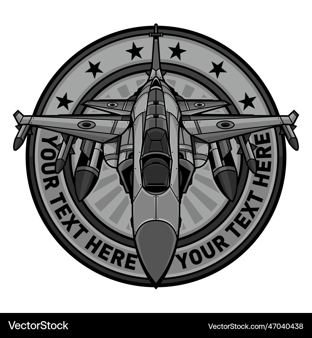 Jet fighter logo Royalty Free Vector Image - VectorStock
