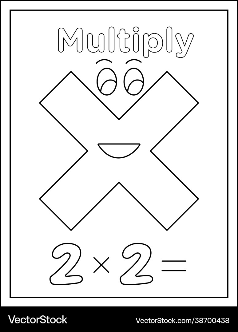 Multiply drawing Royalty Free Vector Image - VectorStock
