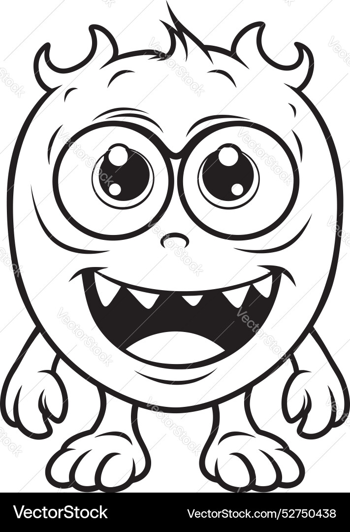 Quirky quarters coloring pages featuring Vector Image