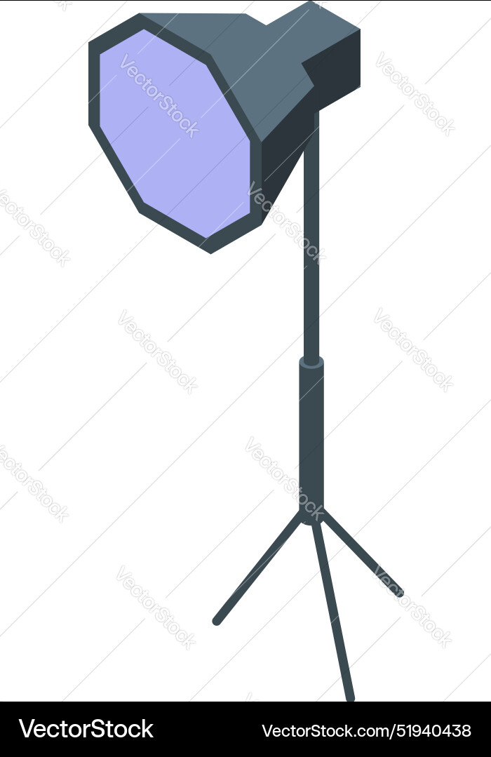 Studio spotlight standing on tripod Royalty Free Vector