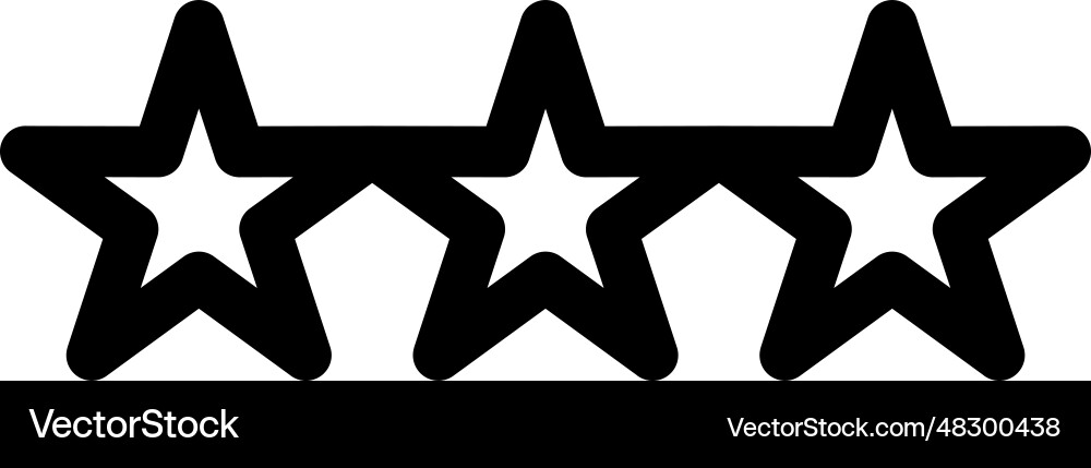 Three stars icon Royalty Free Vector Image - VectorStock