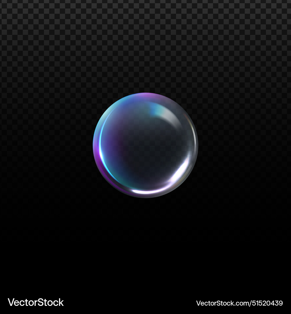 3d transparent glossy crystal sphere Royalty Free Vector