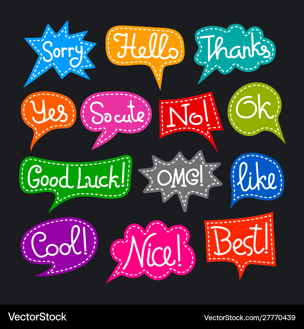 Colorful chat bubbles Royalty Free Vector Image