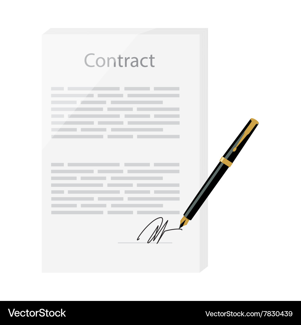 Contract icon Royalty Free Vector Image - VectorStock