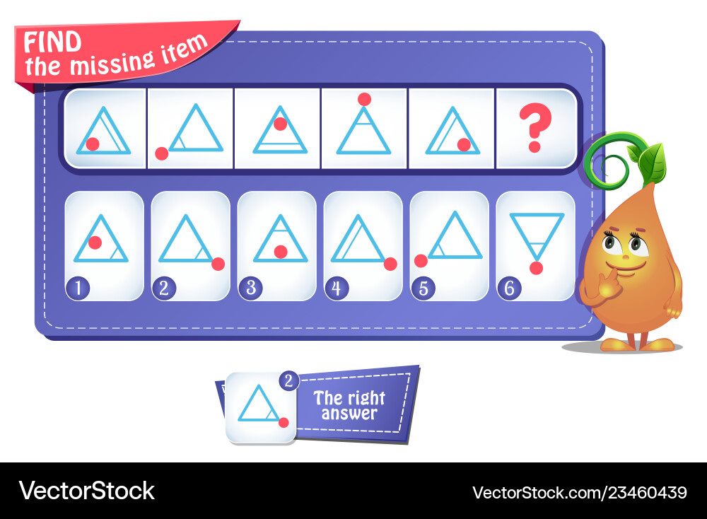 Game iq comes puzzle triangle Royalty Free Vector Image