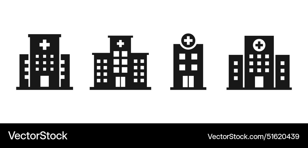 Hospital building icon logo Royalty Free Vector Image