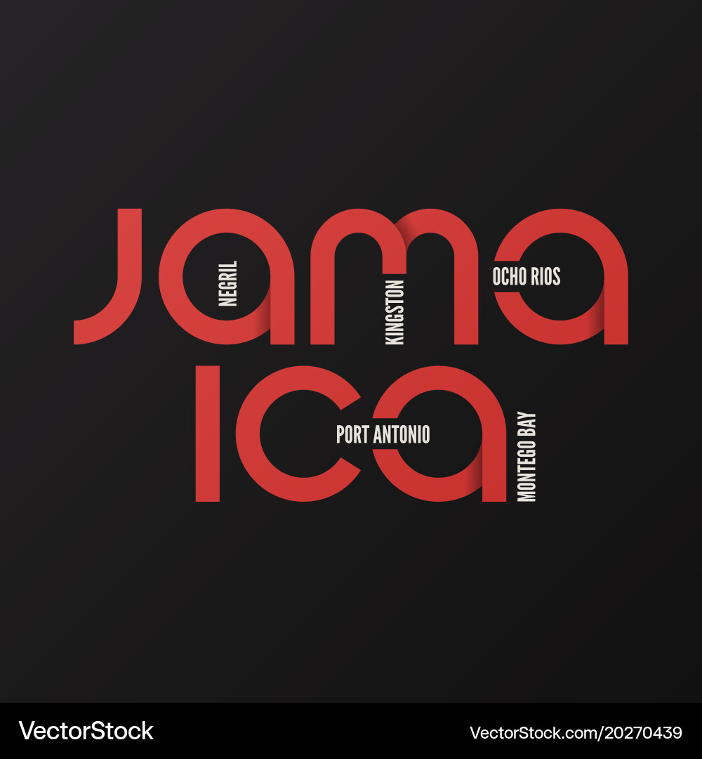 Jamaica t-shirt and apparel design Royalty Free Vector Image