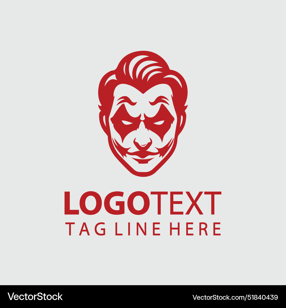 Joker mask logo Royalty Free Vector Image - VectorStock