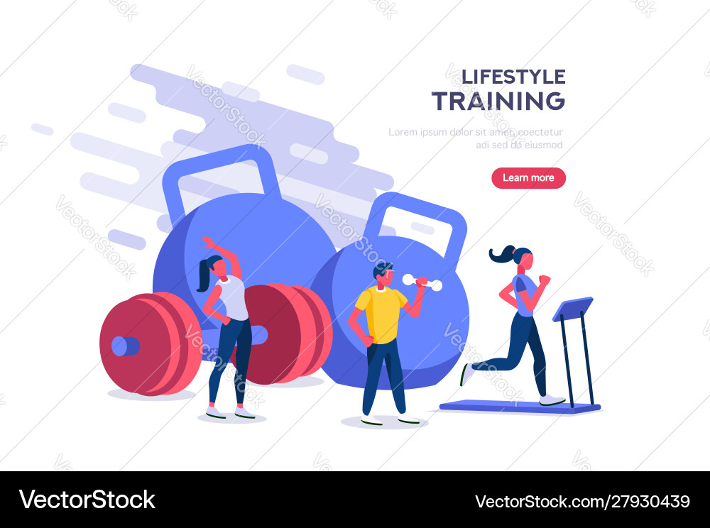 Recreation activity gym banner Royalty Free Vector Image