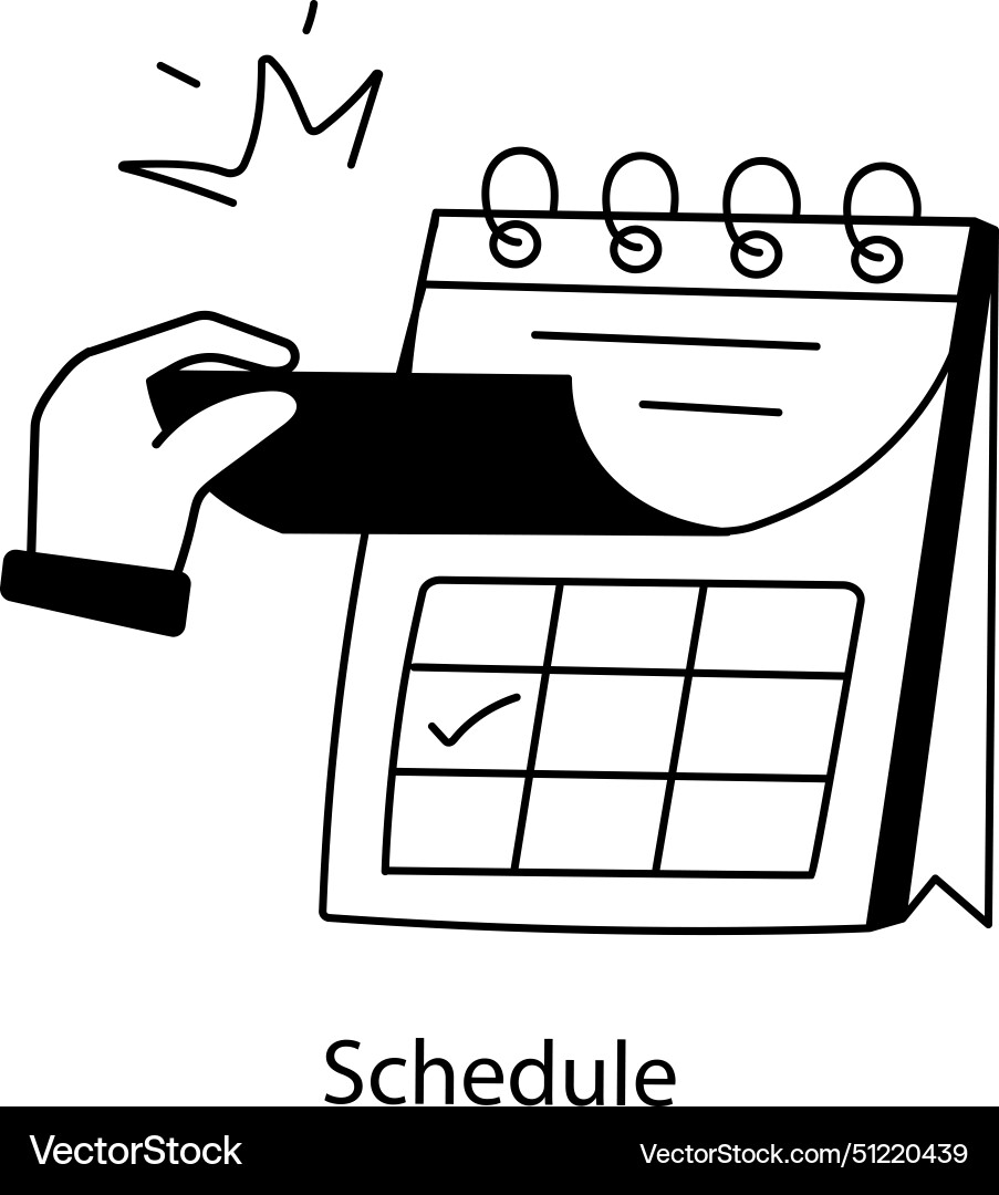Schedule Royalty Free Vector Image - VectorStock