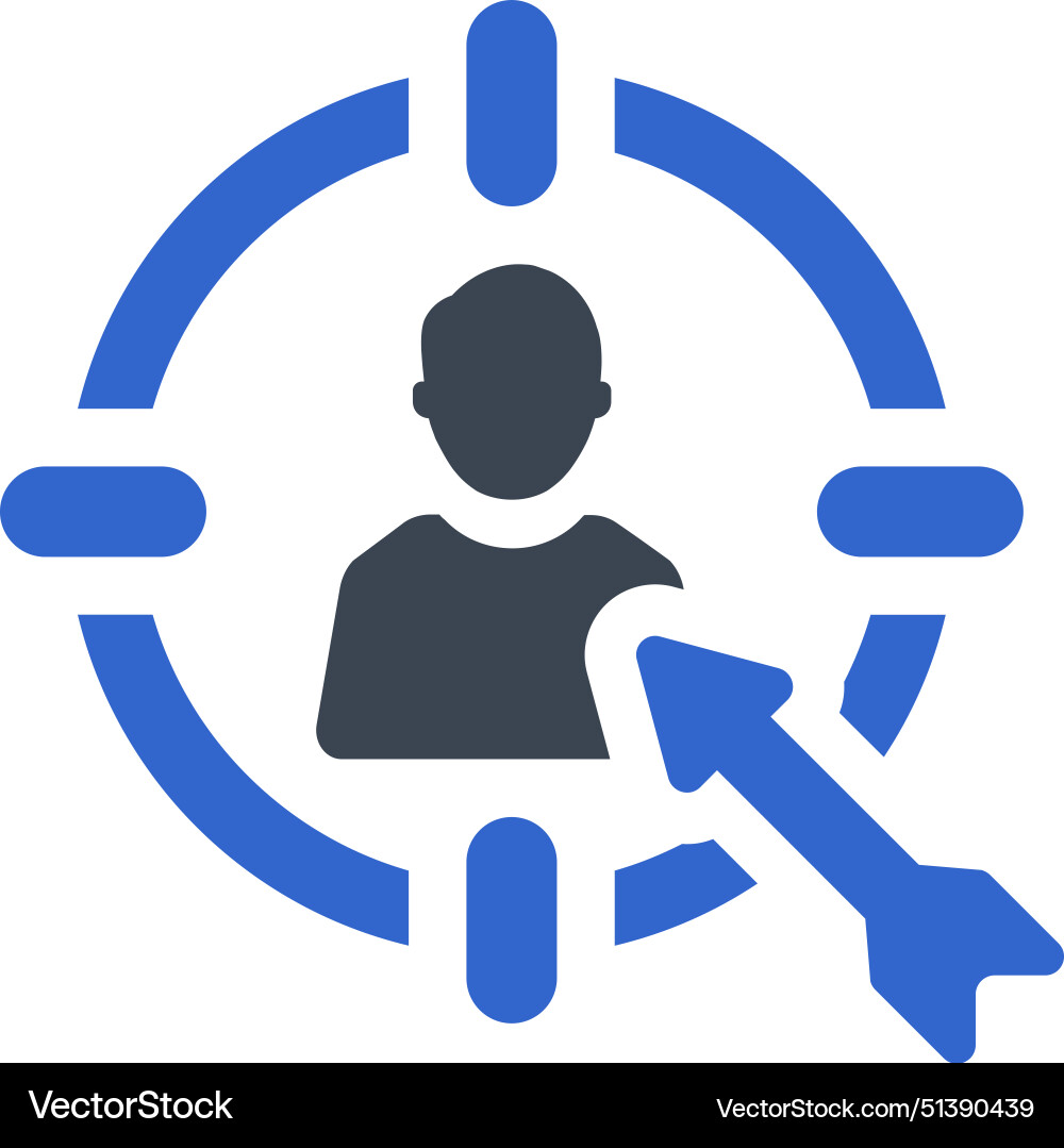 Target audience icon Royalty Free Vector Image