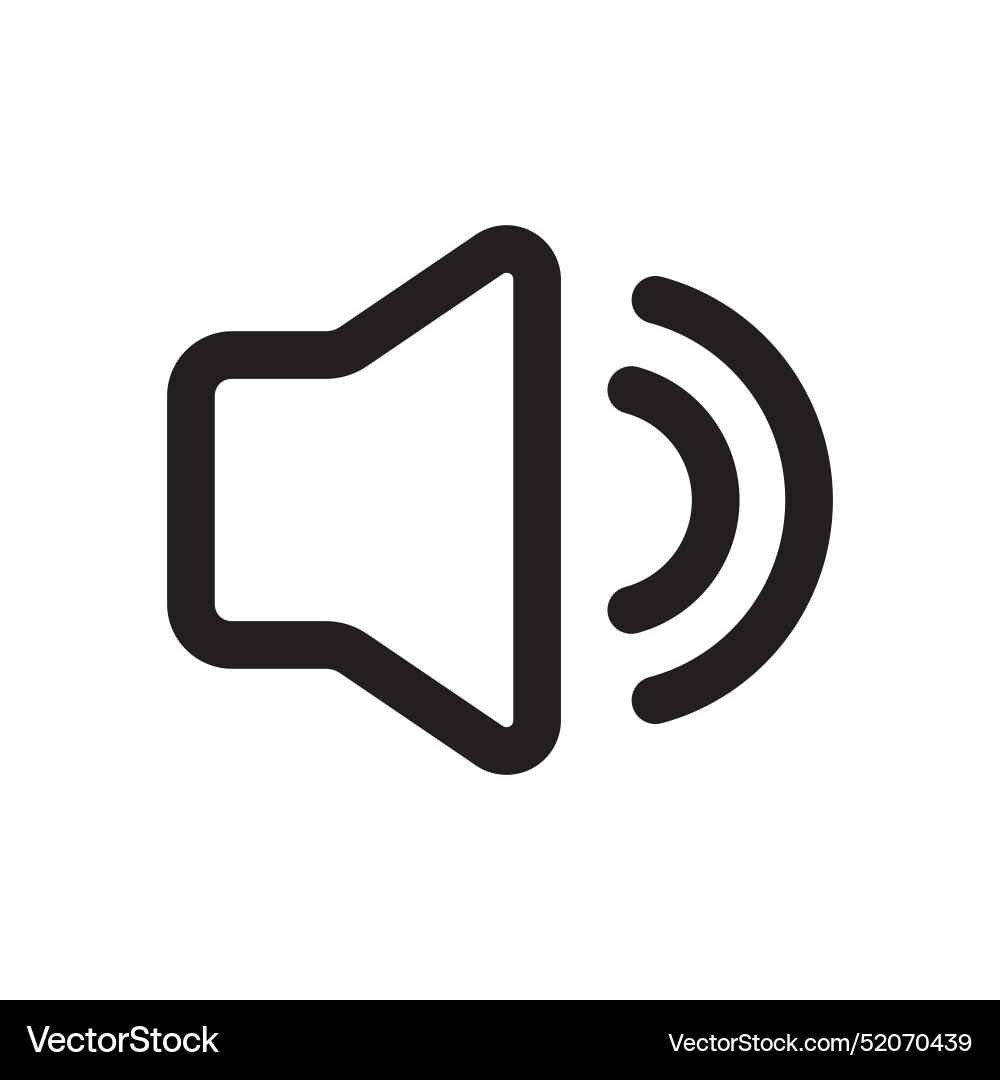 Volume sound icon Royalty Free Vector Image - VectorStock