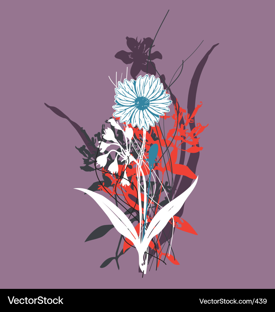 Wild flowers Royalty Free Vector Image - VectorStock