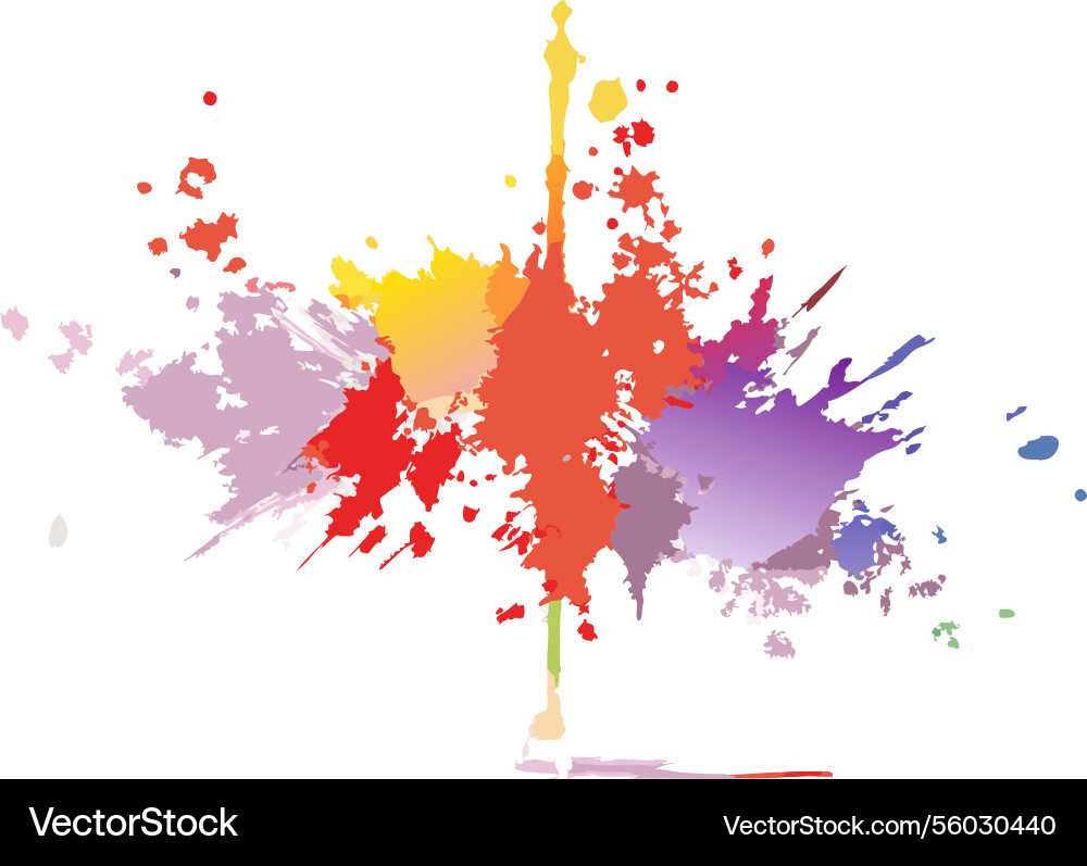 Abstract colorful paint splatter design artistic Vector Image