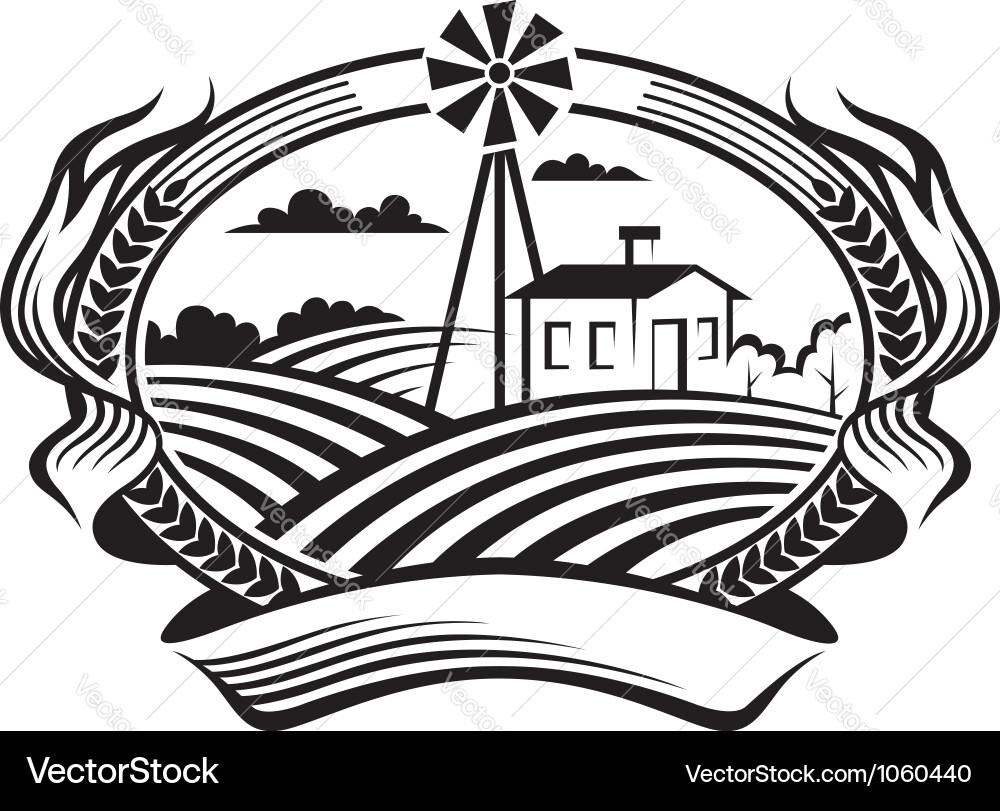 Agriculture landscape Royalty Free Vector Image