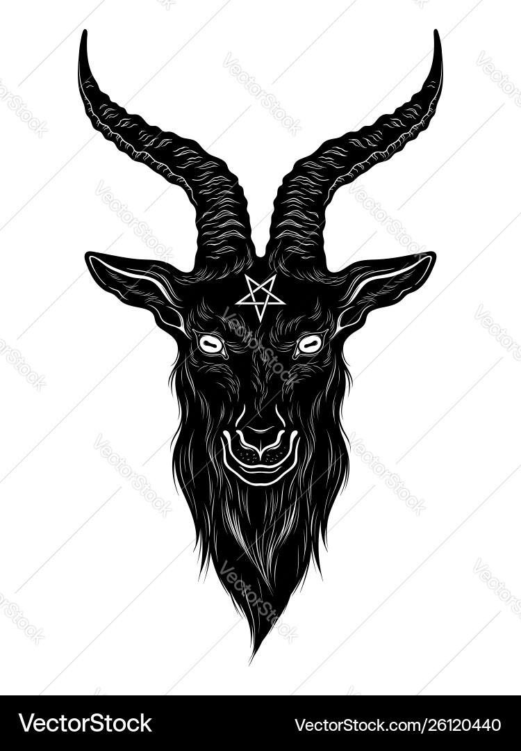 Baphomet Goat Head Drawing