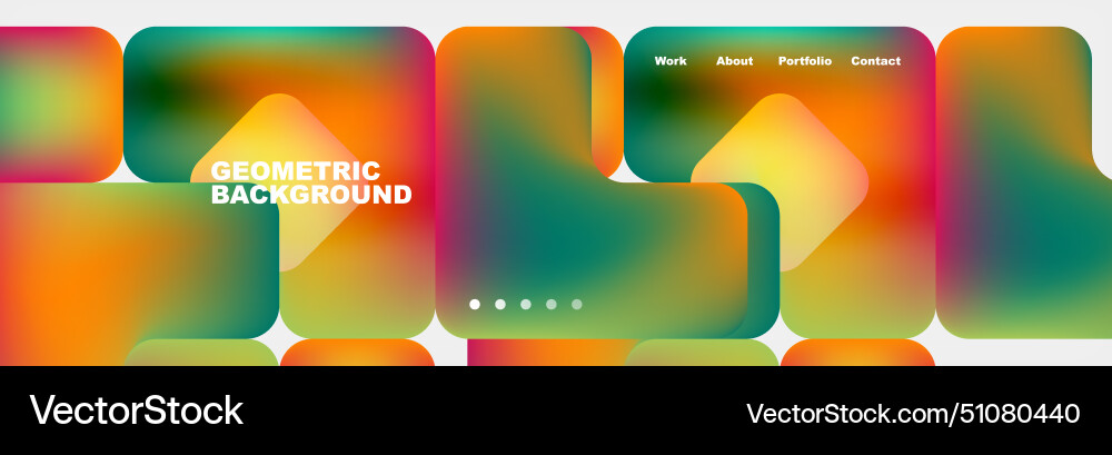 Colorful geometric pattern with squares and Vector Image