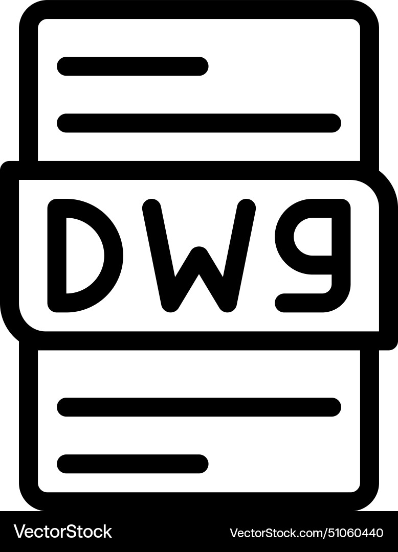 Dwg file type icons document format type design Vector Image