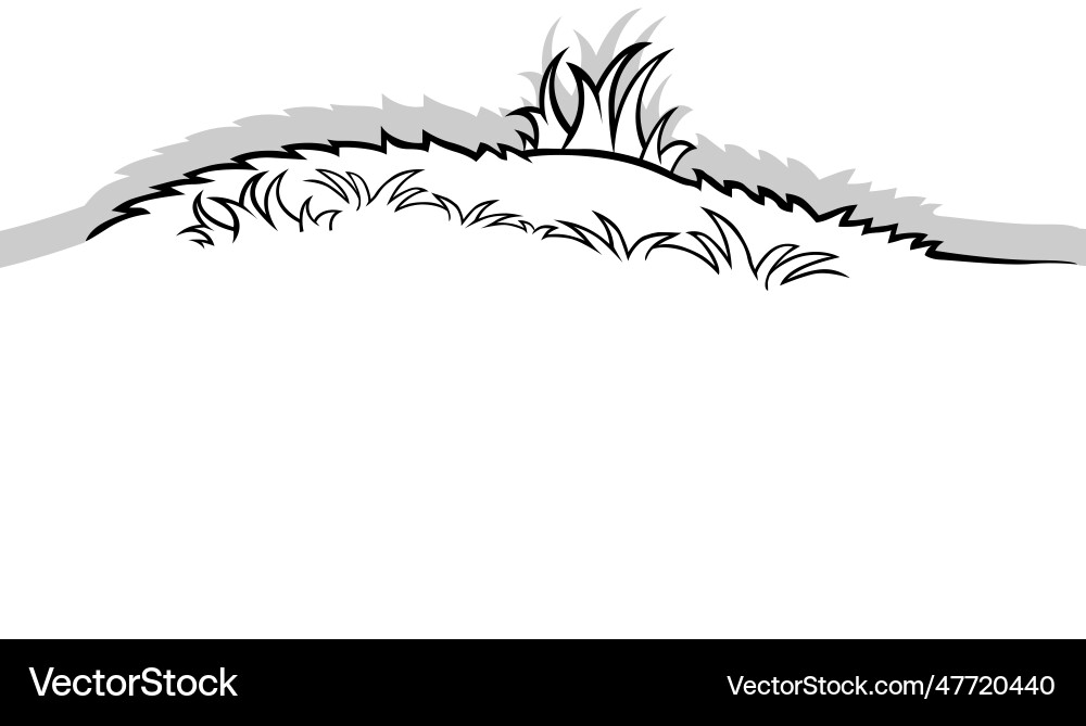 Grassland Landscape Drawing Royalty Free Vector Image