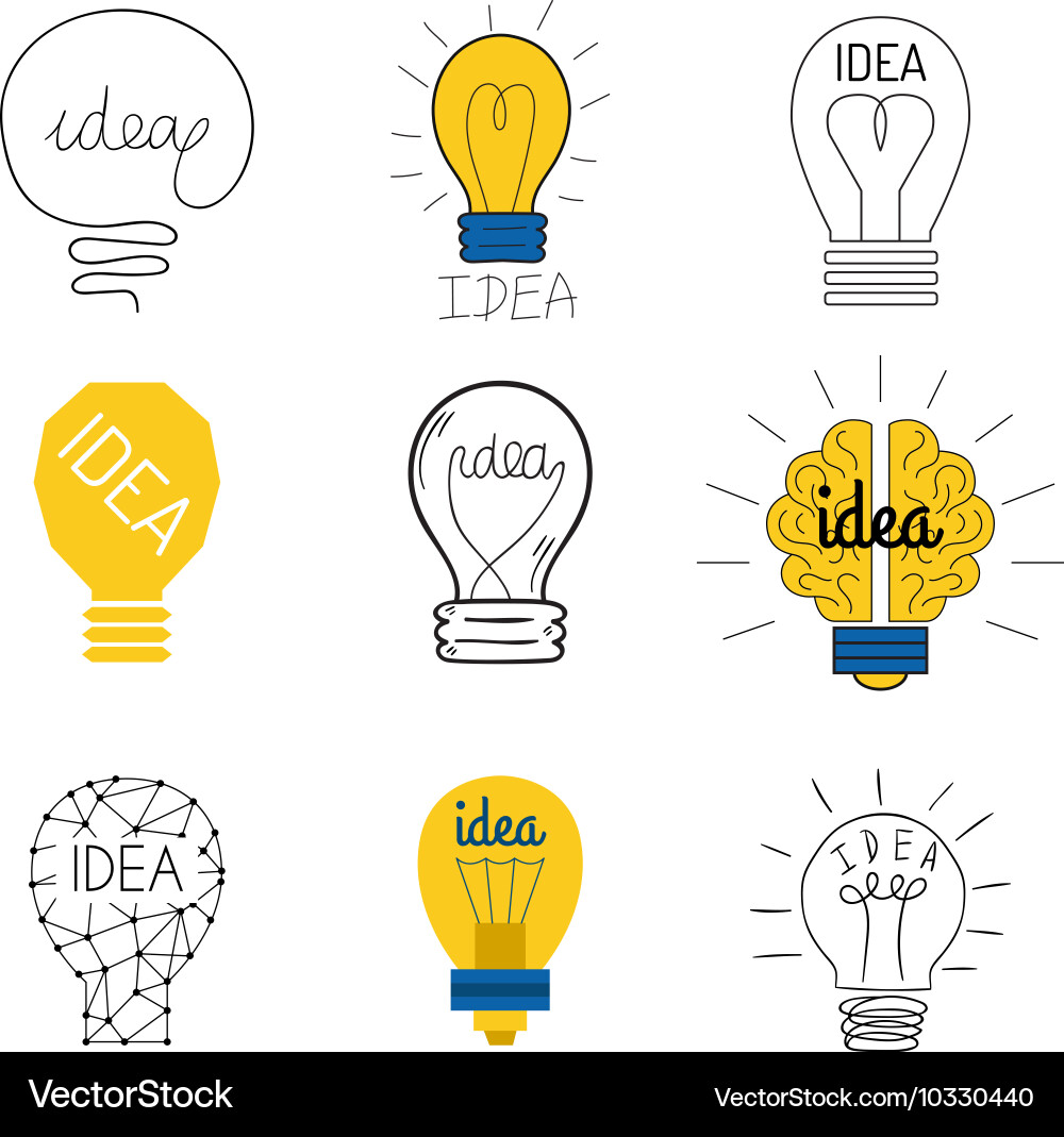 Idea lamp icon Royalty Free Vector Image - VectorStock