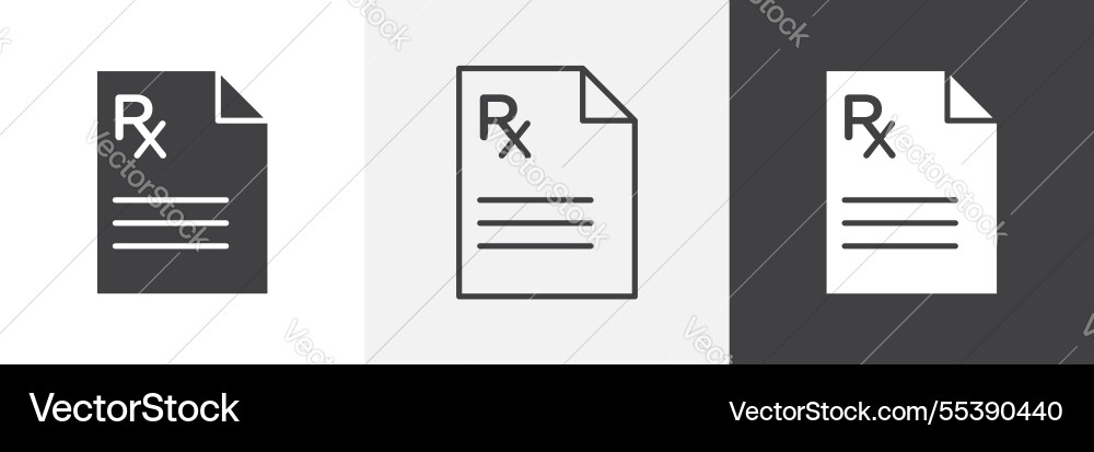 Rx icons graphics pack Royalty Free Vector Image