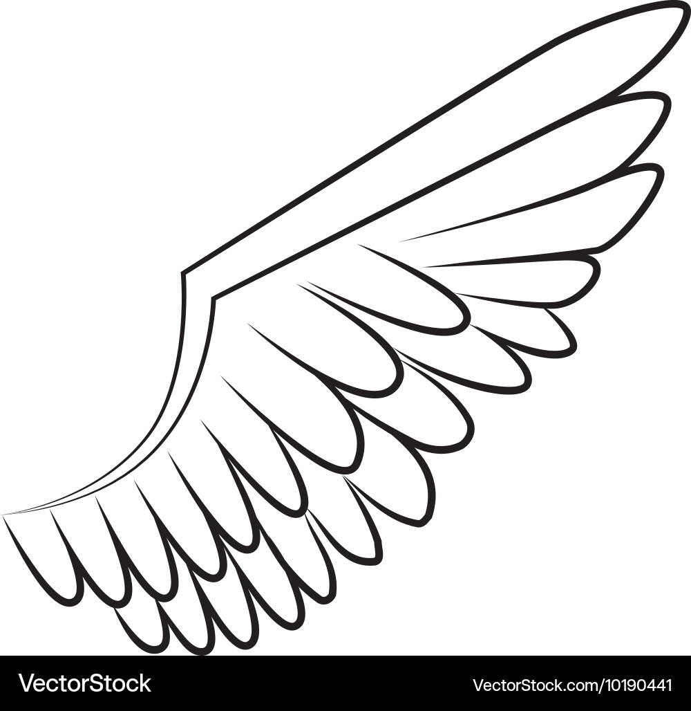 Angel Wing Symbol Royalty Free Vector Image - VectorStock