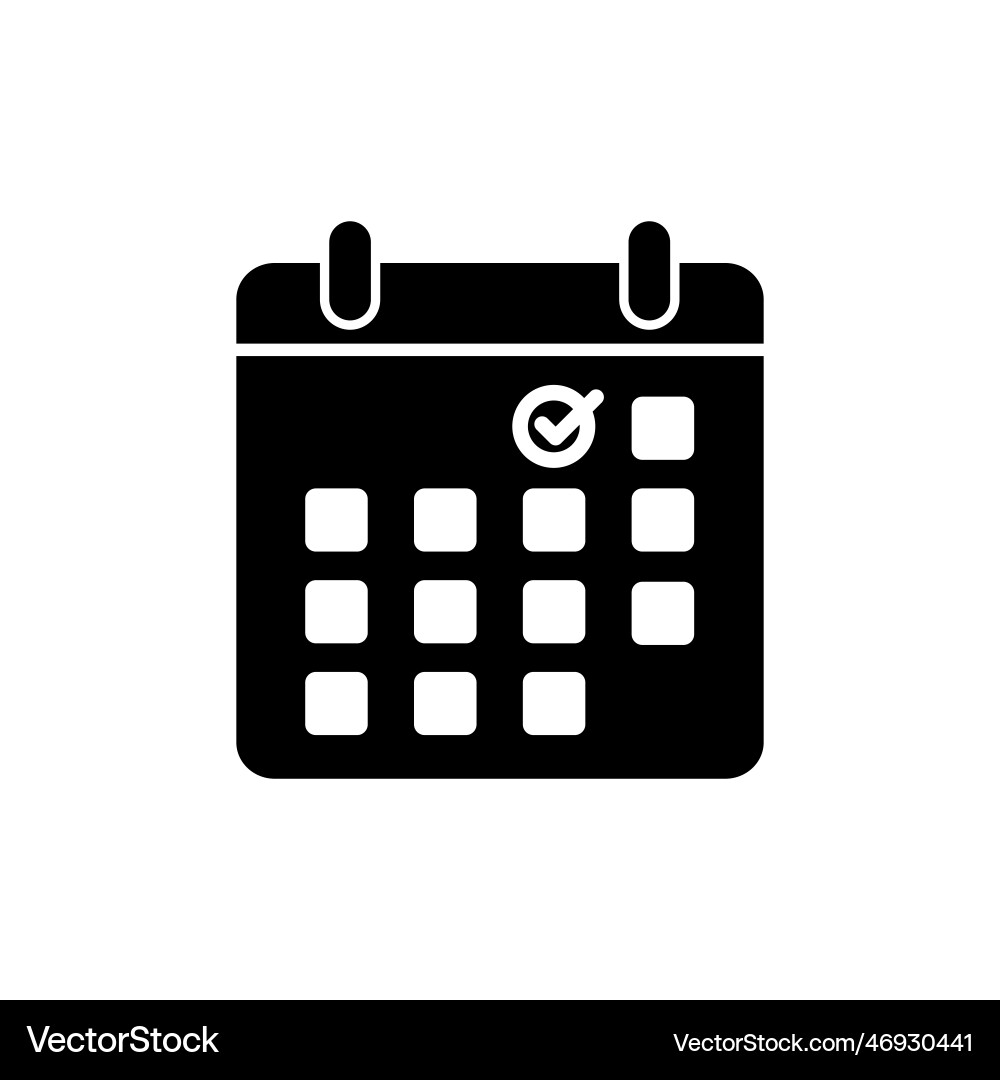 Calendar icon calender symbol Royalty Free Vector Image
