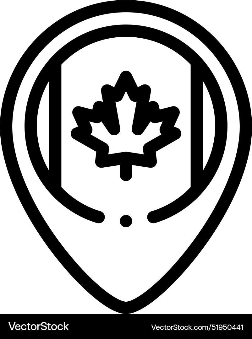 Canada icon thin linear style design isolated on Vector Image