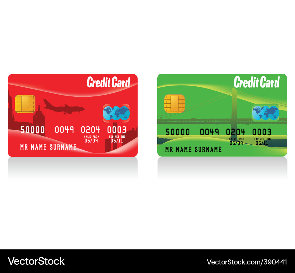 Credit cards Royalty Free Vector Image - VectorStock