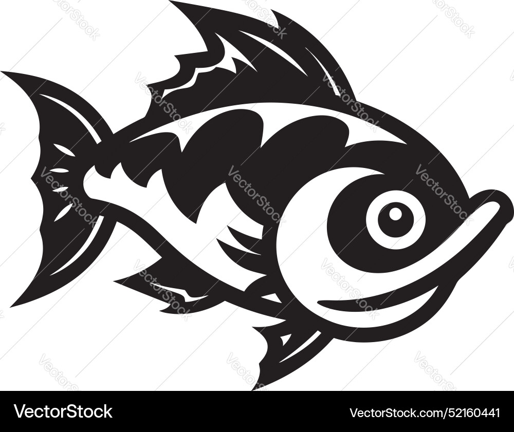 Current charm river fish icon in waterway wonders Vector Image