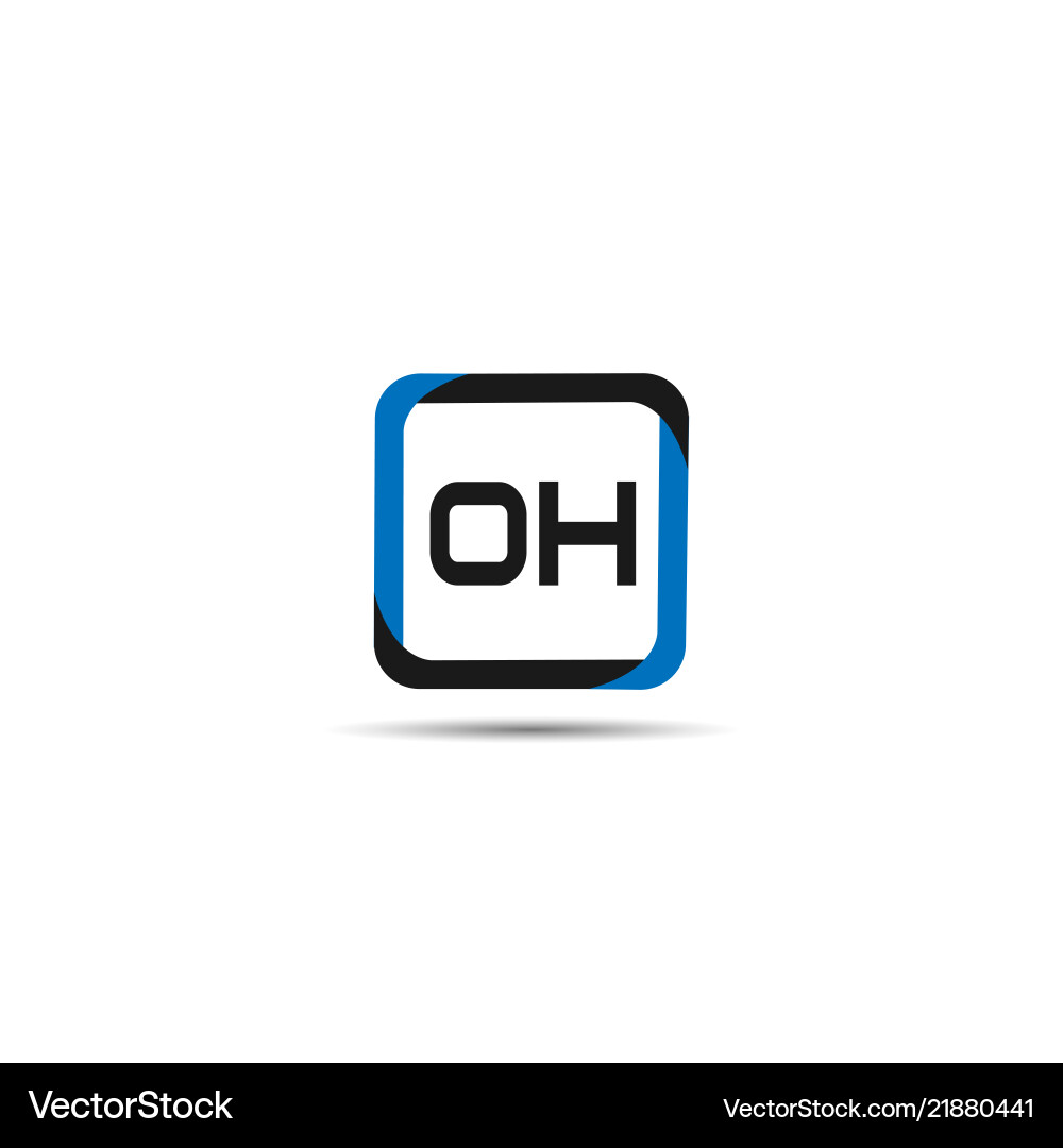 Initial letter oh logo template design Royalty Free Vector