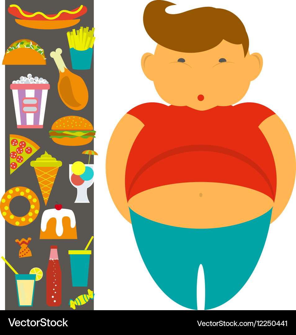 Obesity infographic template Royalty Free Vector Image
