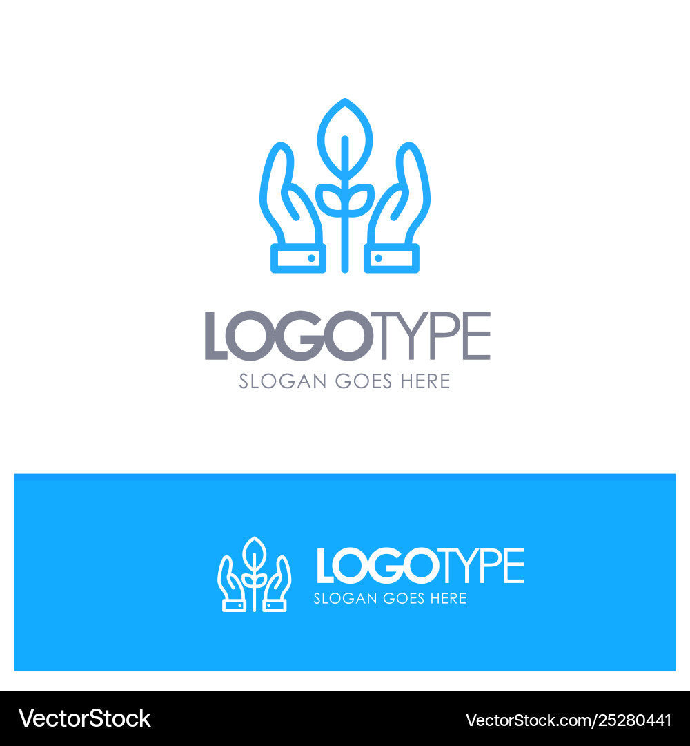 Plant Conservation Logo Royalty Free Vector Image