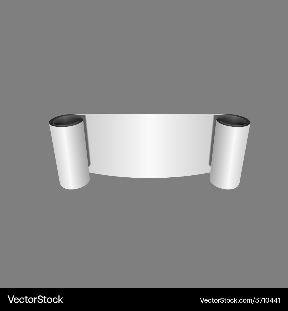 Roll of blank white paper Royalty Free Vector Image