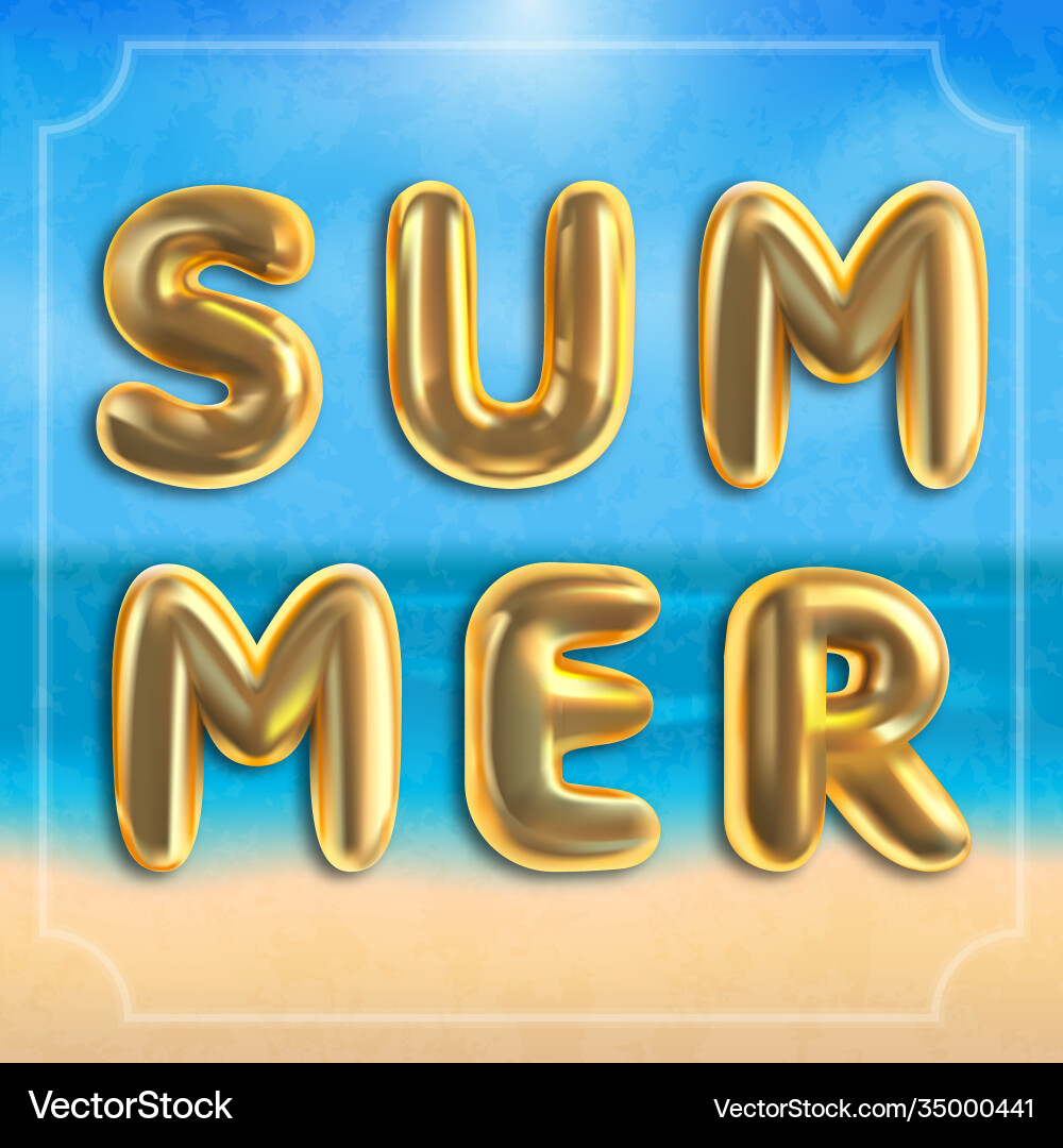Summer typographic design summertime season Vector Image