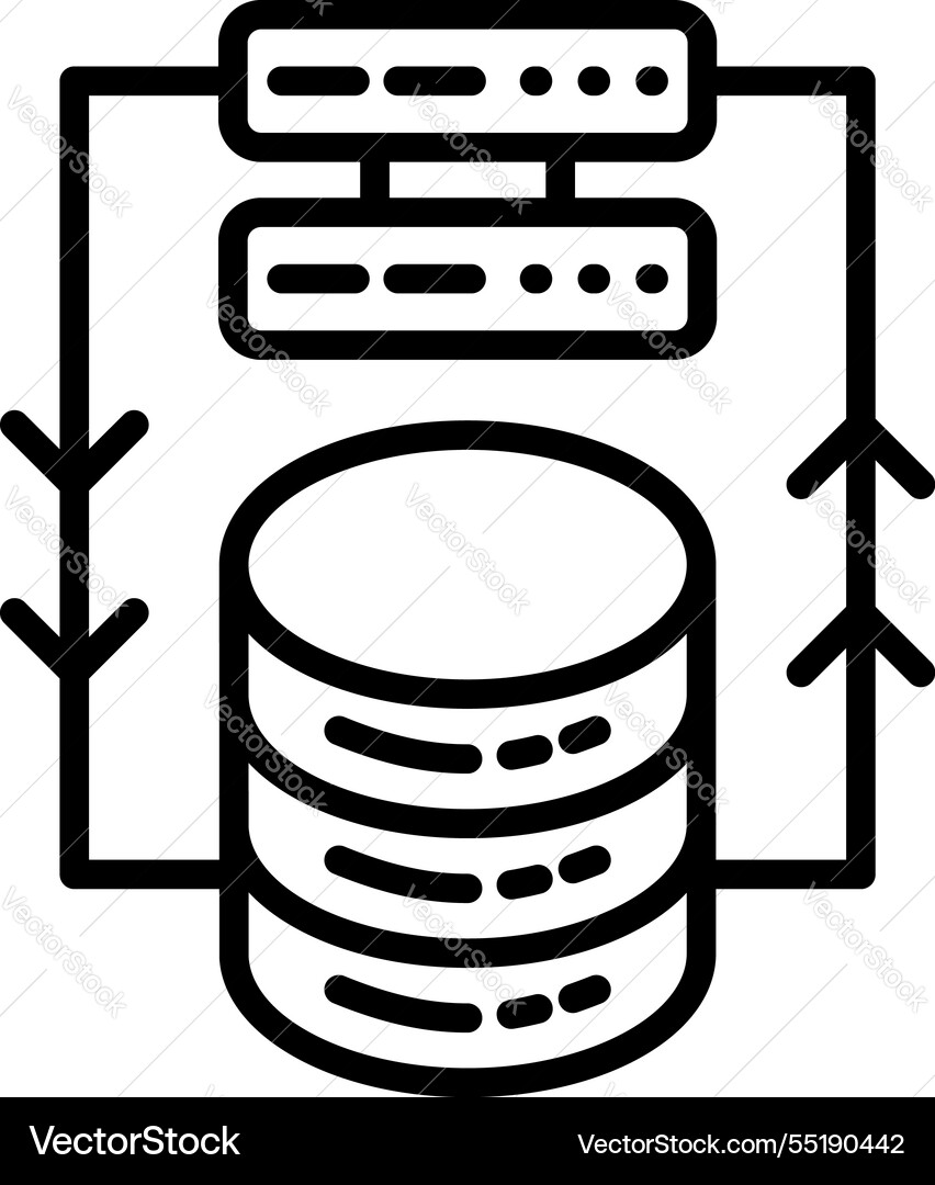 Dataset line icon design Royalty Free Vector Image