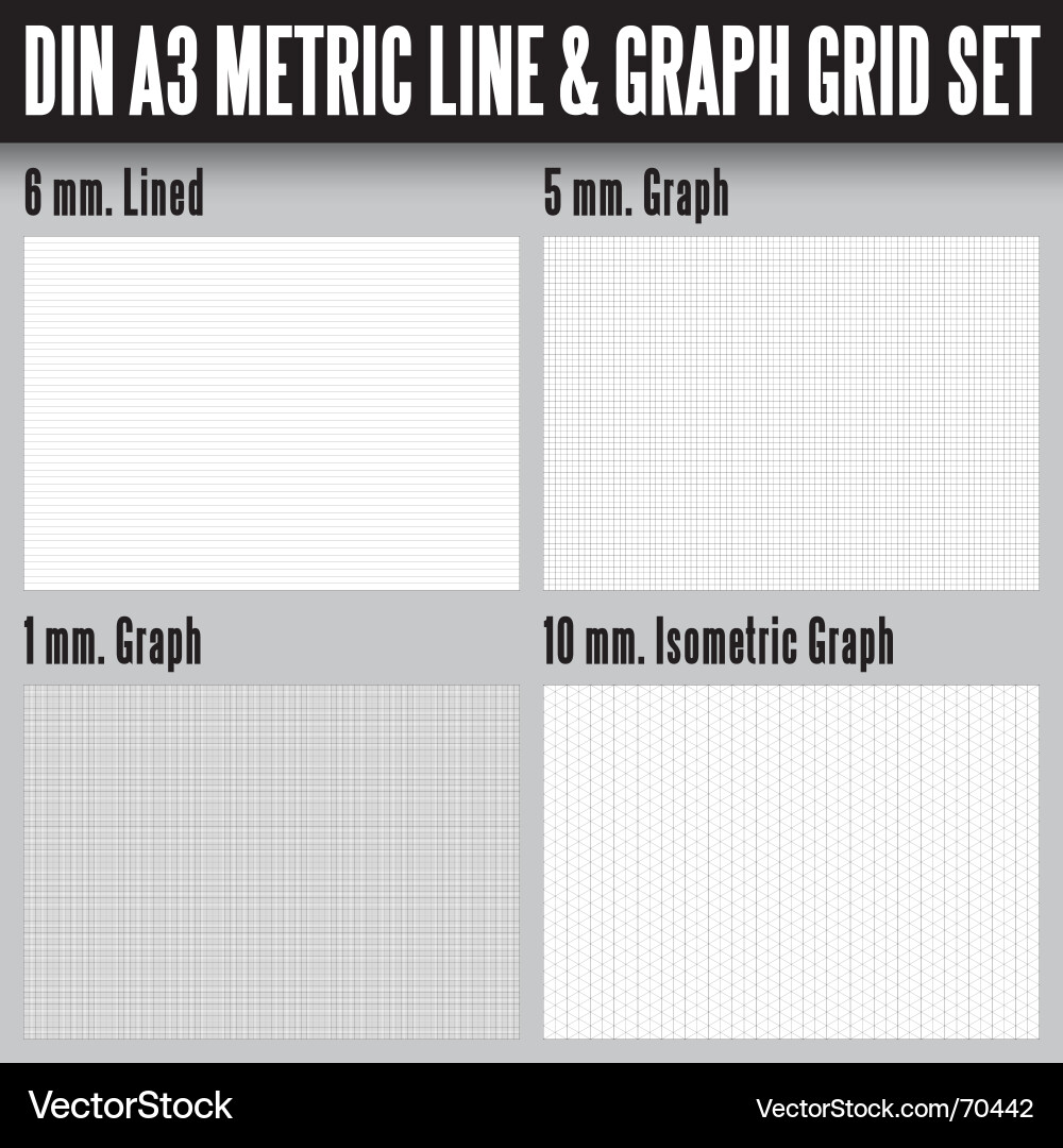 Din a3 metric set Royalty Free Vector Image - VectorStock