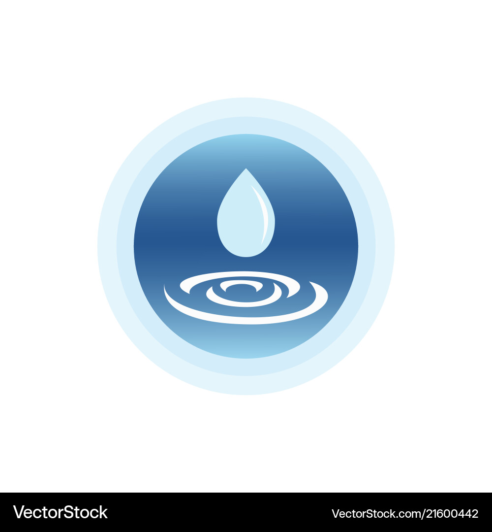 Drop water icon Royalty Free Vector Image - VectorStock
