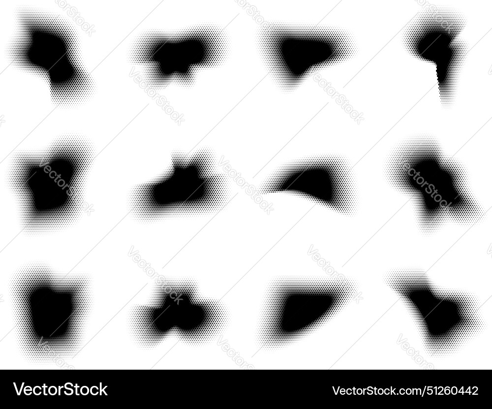 Halftone hexagon pattern reprographic technique Vector Image