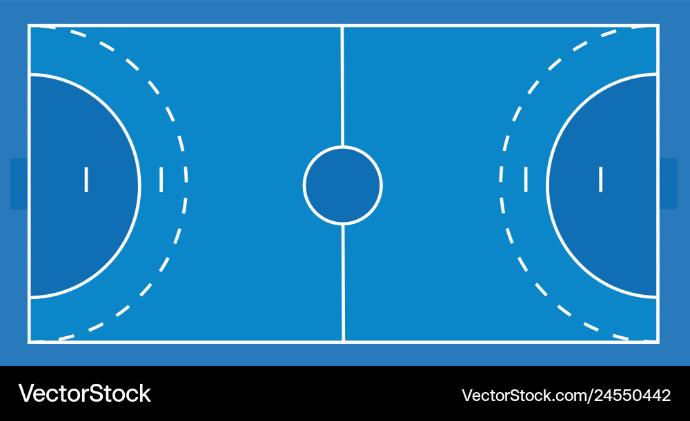 Handball field Royalty Free Vector Image - VectorStock