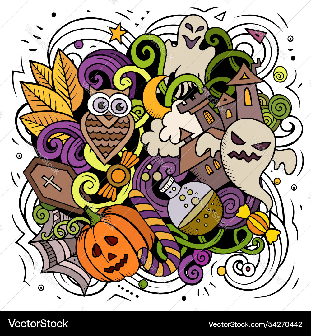 Happy halloween cartoon Royalty Free Vector Image