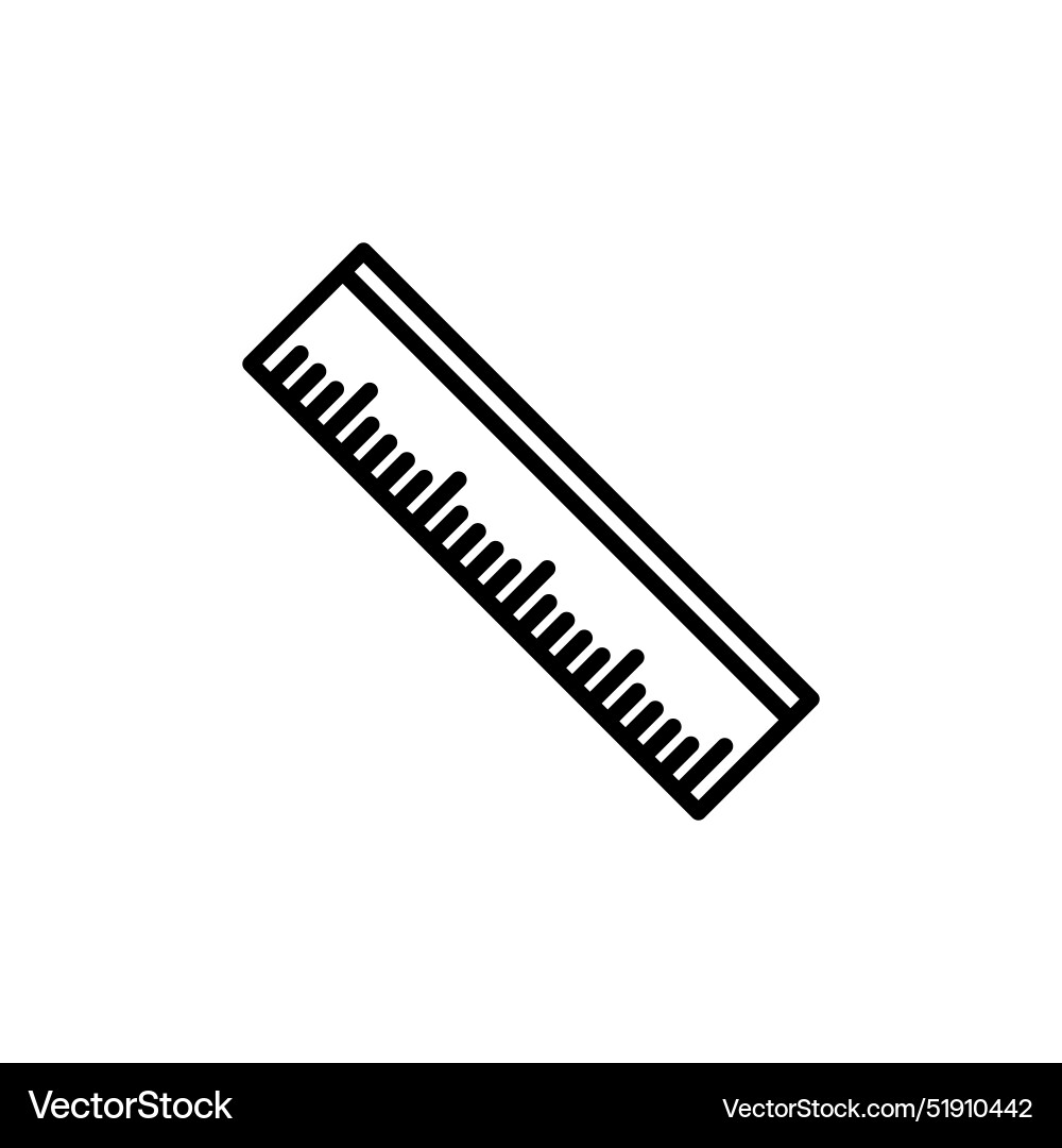 Ruler icon set measurement tool for education Vector Image