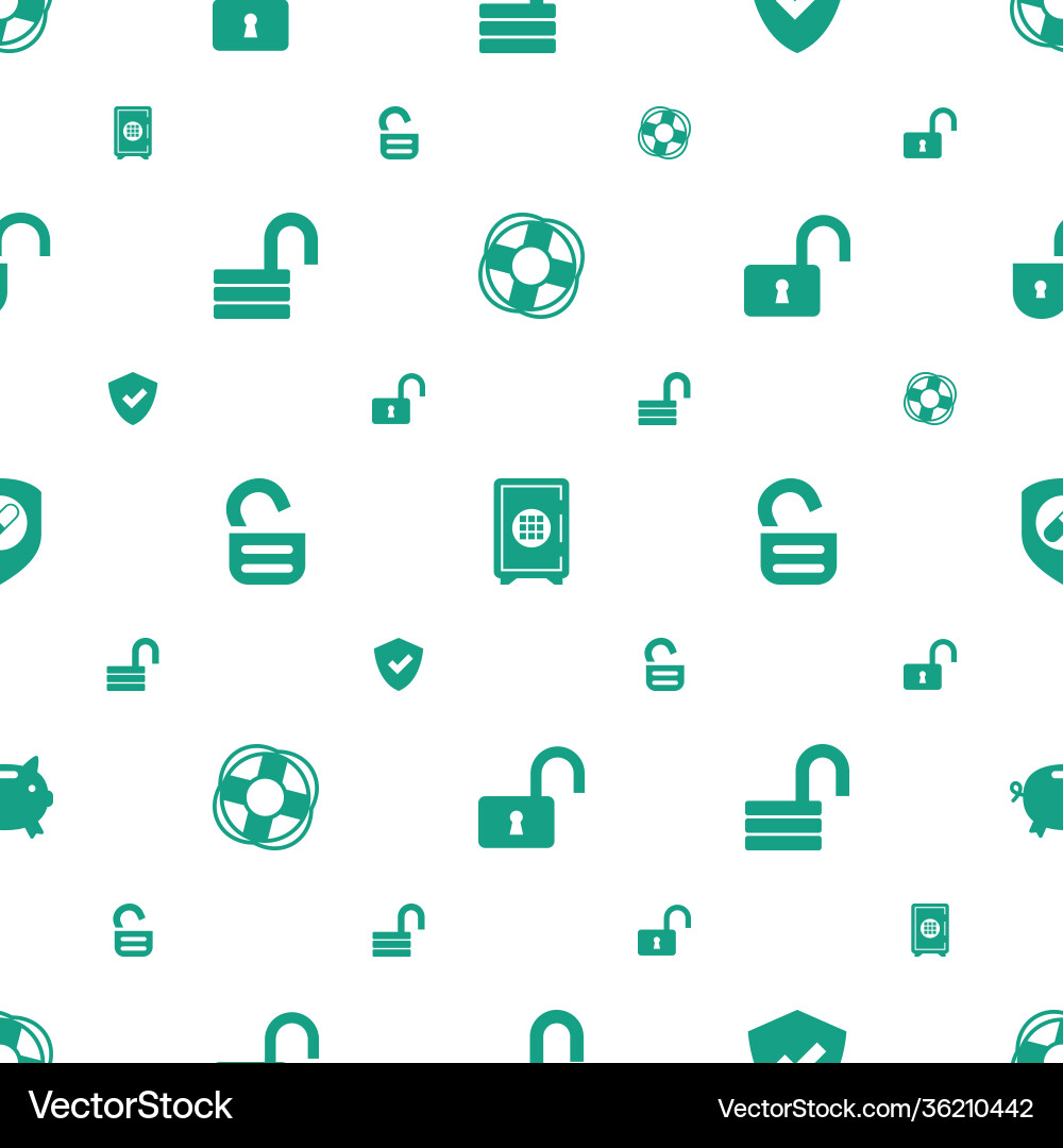 Safe icons pattern seamless white background Vector Image