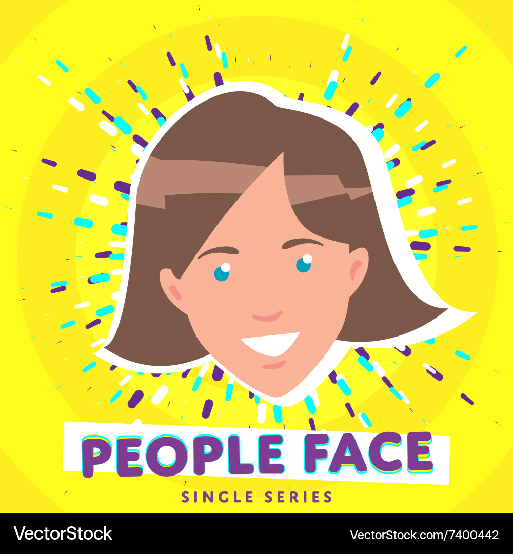 Smiling people face Royalty Free Vector Image - VectorStock