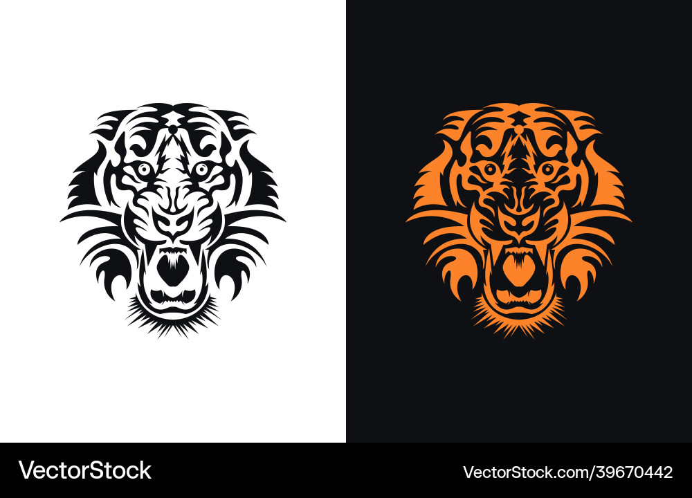 Tiger face Royalty Free Vector Image - VectorStock