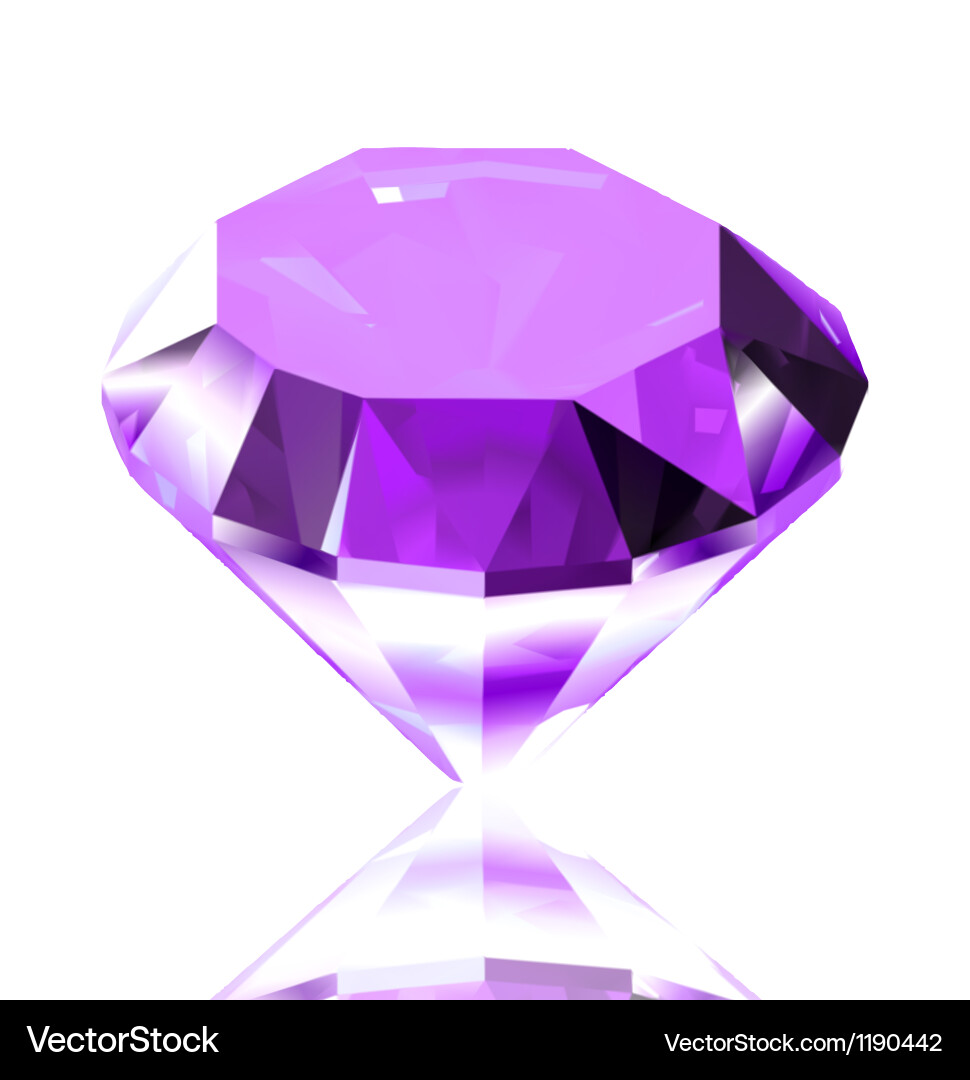 Violet diamond Royalty Free Vector Image - VectorStock